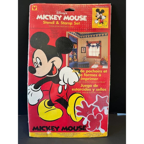 Disney | Other | Vintage Disneys Mickey Mouse Stencil Stamp Set | Poshmark